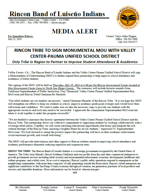 News/Events – The Rincon Band of Luiseño Indians